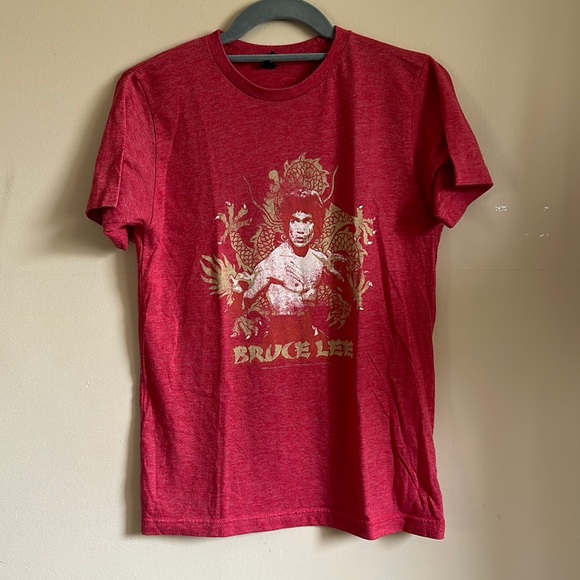 Tops | Vtg Bruce Lee Red Graphic Tshirt Medium | Poshmark